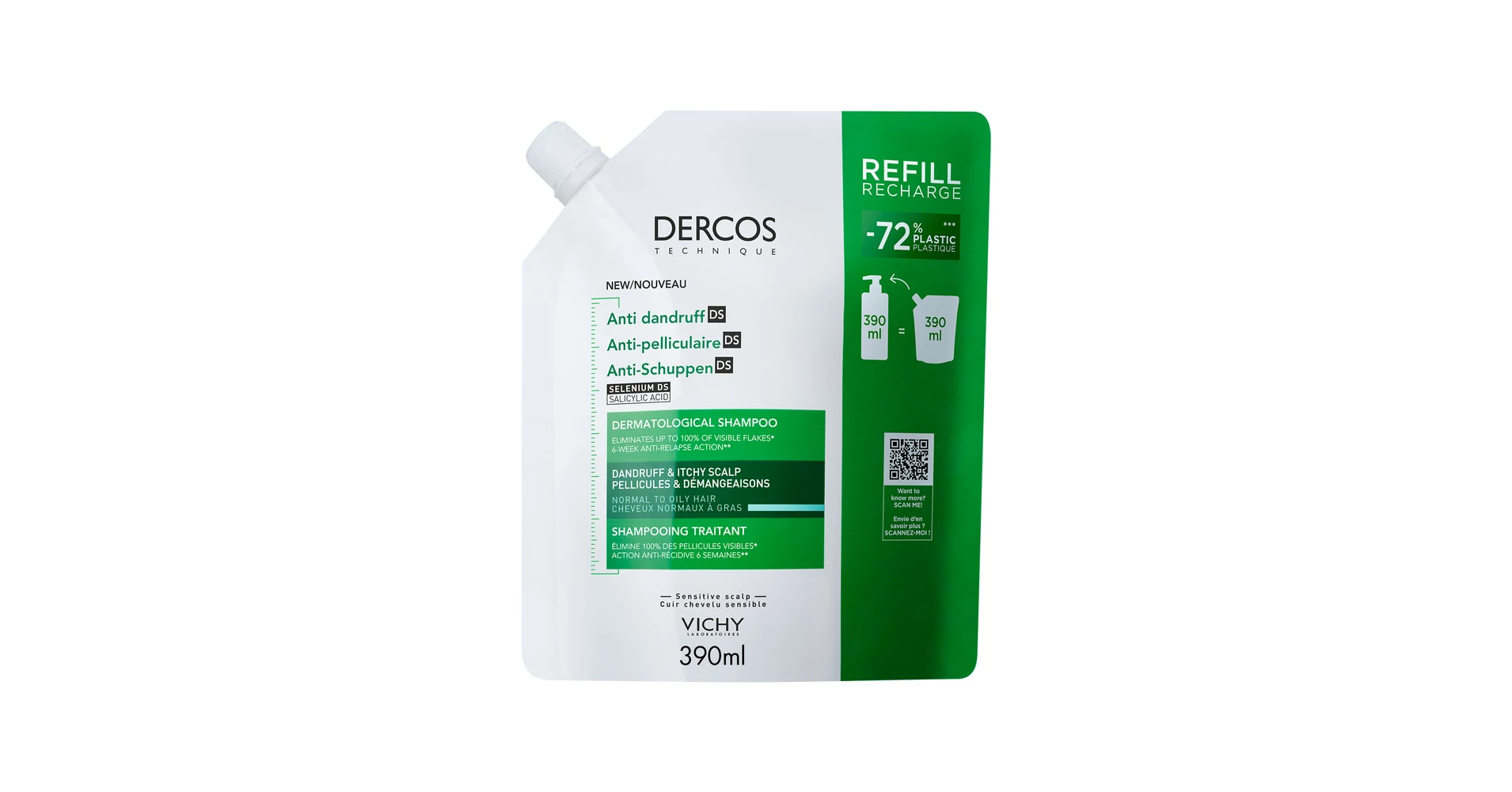 VICHY DERCOS korpásodás elleni sampon Selénium DS-SEL KÖRNYEZETBARÁT ...